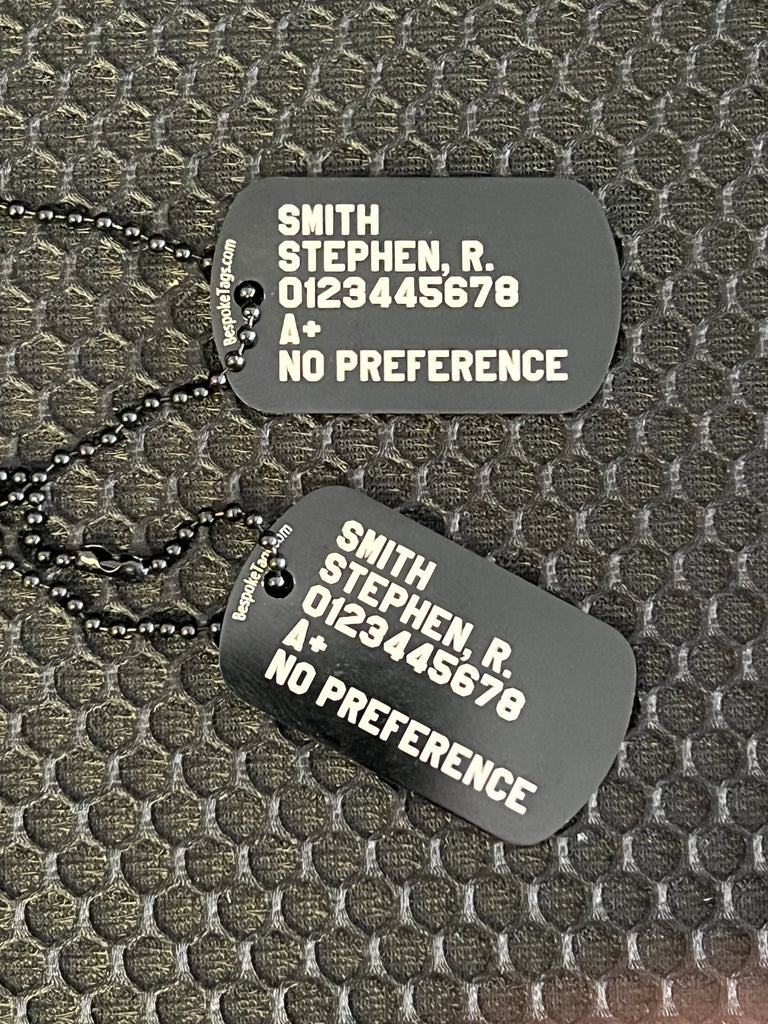 Custom Dog Tag Set - Modern – Bespoke Tags
